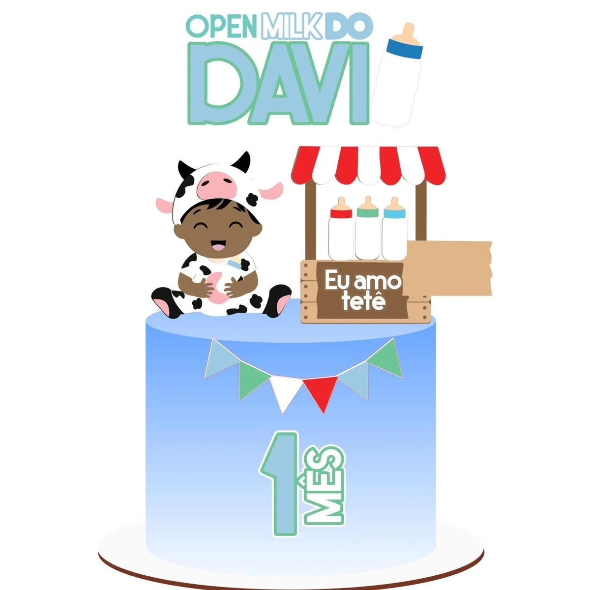 Arquivo de Corte Topo Open Milk Menino