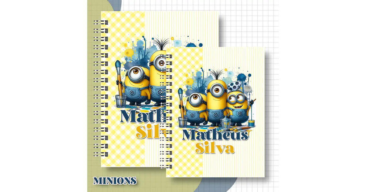 Arquivo Digital Caderno Escolar Minions (Arquivo em Photos