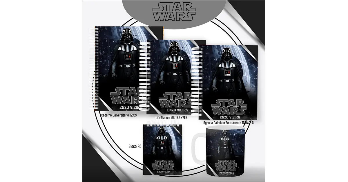 Arquivo Digital Caderno Escolar STAR WARS