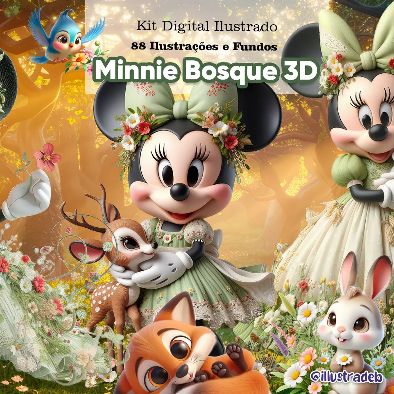 Kit Digital Minnie Bosque