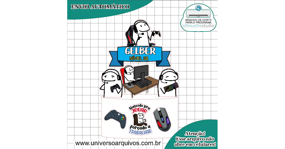 Arquivo de Corte Topo Flork Gamer