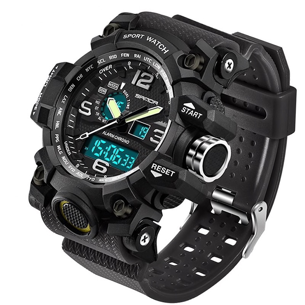 Reloj Deportivo Hombre Analogico Digital LED SANDA 742