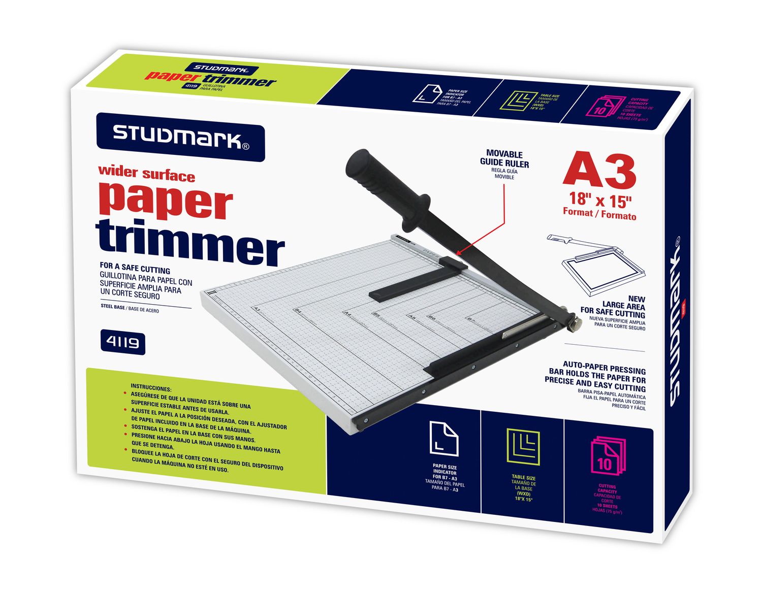 Guillotinas de metal Studmark A3 18 x 15