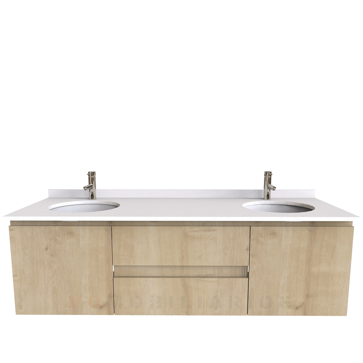 Mueble vanitorio Doble Aéreo de 160 cm / M2-1623 -DA / Rus