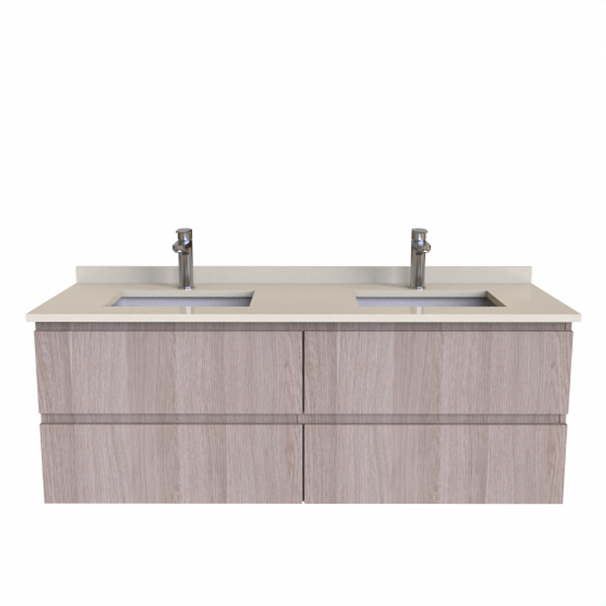 Mueble vanitorio Doble Aéreo de 150 cm / M2-1528 -DA / Cen