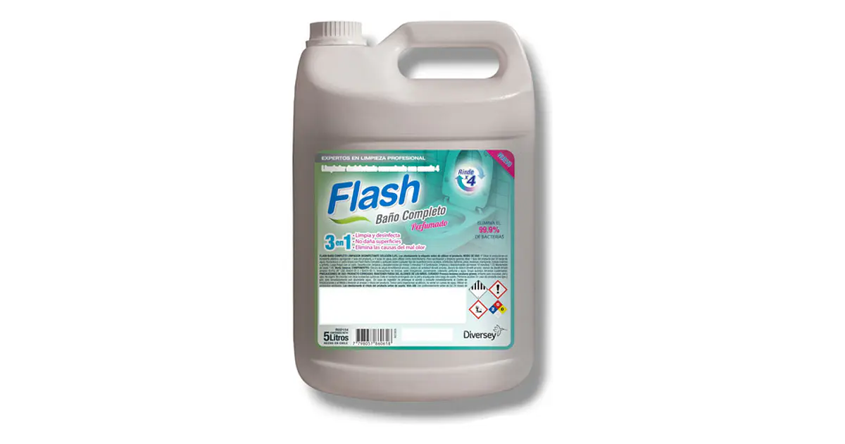 Limpiador Líquido Concentrado Para Baños Con Aroma 5l Flash