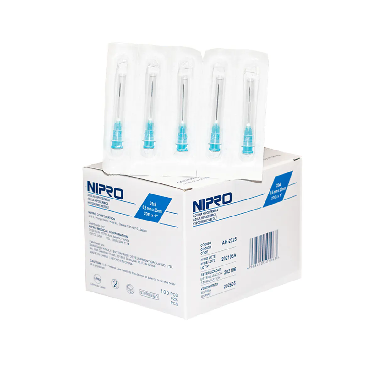 Aguja Hipodermica 23G x 1 / NIPRO / 100 UNIDADES