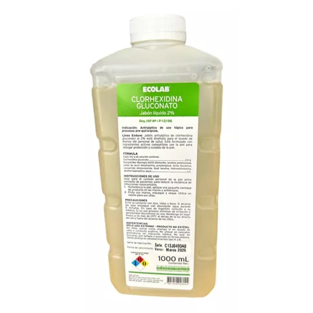 Jabón De Clorhexidina Al 2% 1 Litro.