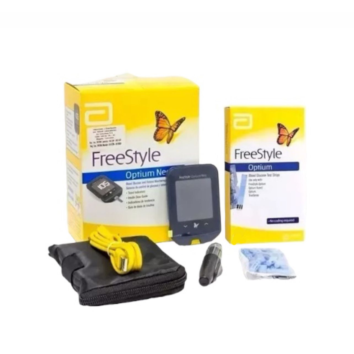 Kit Glucometro Freestyle Optium Neo + 25 Cintas De Glicemia