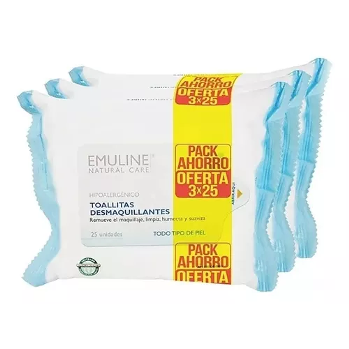 Pack De 3 Toallitas Desmaquillante - Emuline