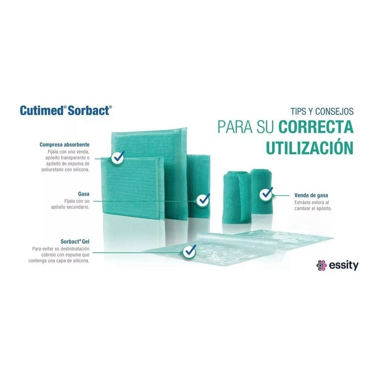 Cutimed Sorbact Compresa Absorbente 10 X 10cm Unidad