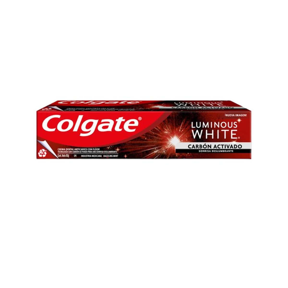 Pasta Dental Colgate Luminous White Carbon Activado 90gr
