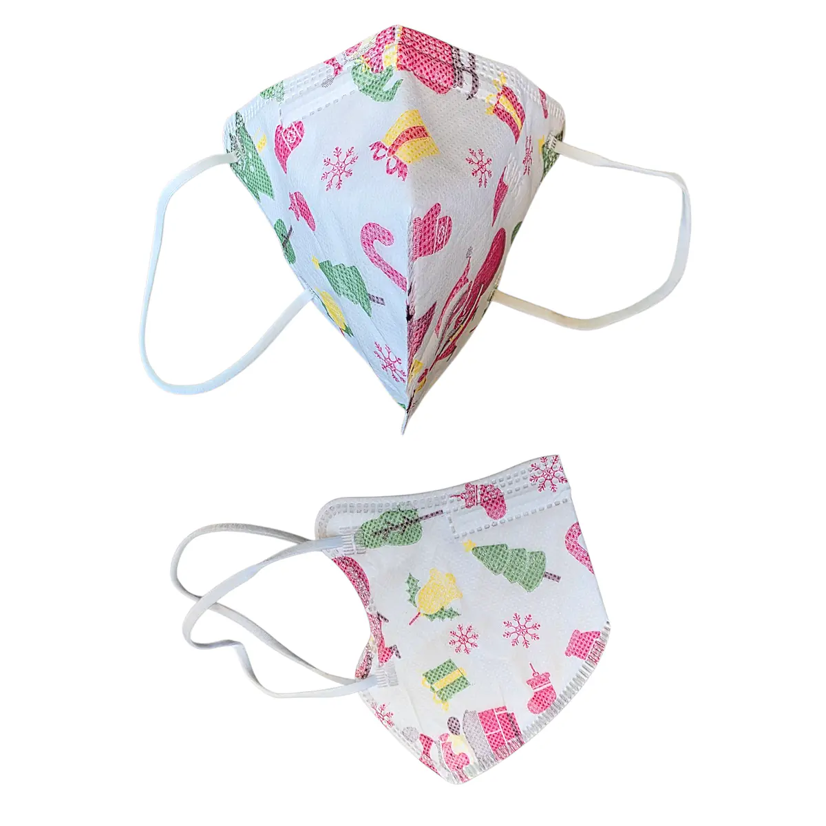 Mascarilla KN95 / Navidad Blanca (10 unidades) (Adulto)