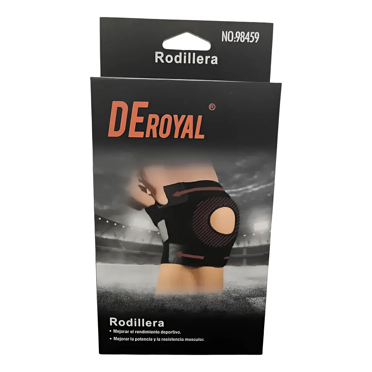 Rodillera con Orificio Rotuliano Color Negra - Ref98459
