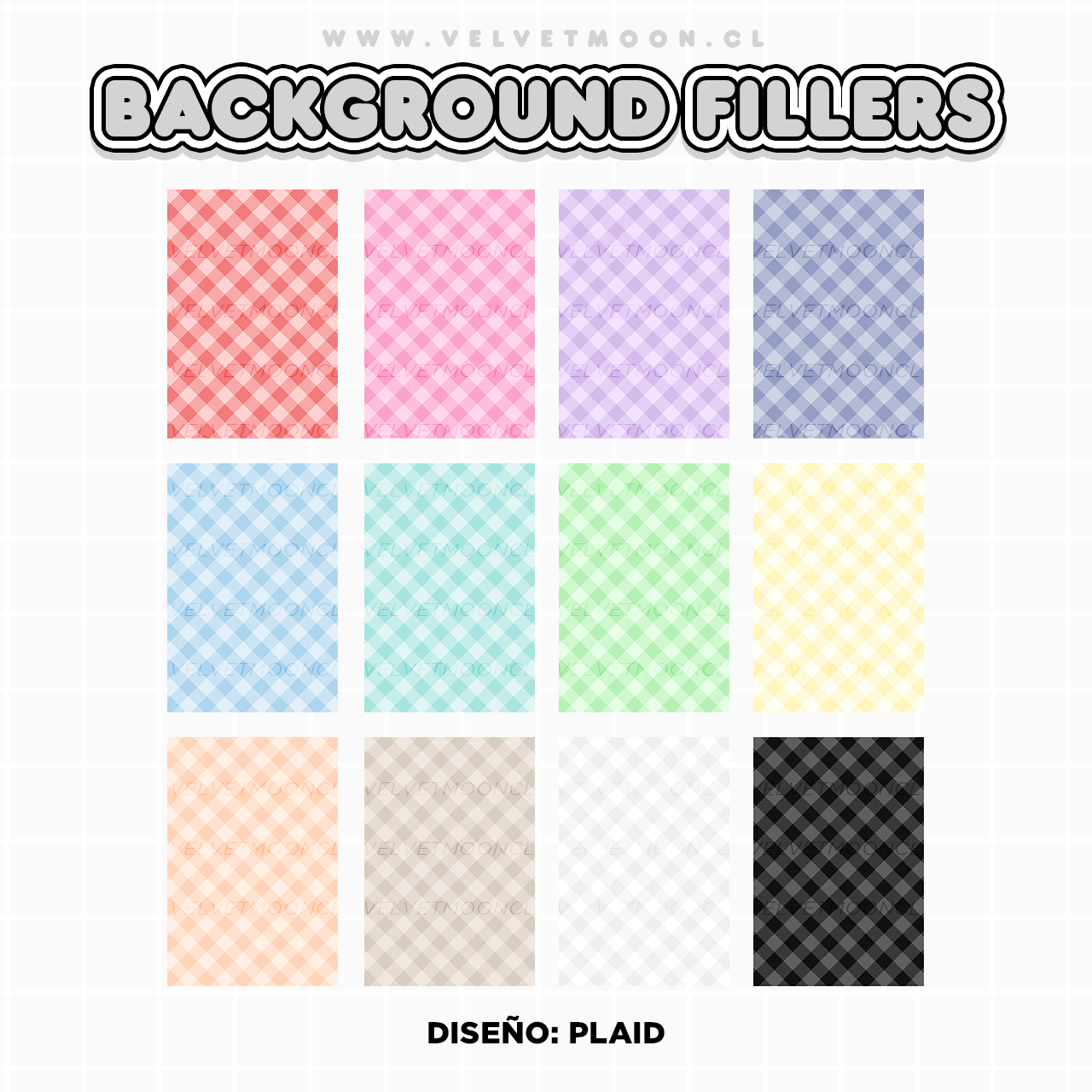 PHOTOCARD BACKGROUND FILLERS PLAID