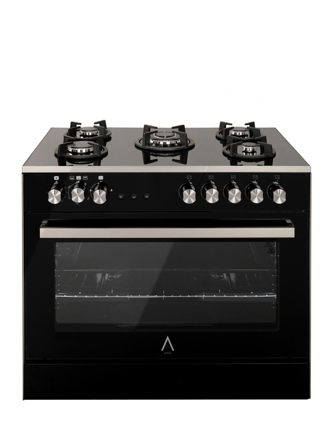 Cocina de Gas VULCANO ELITE PRO 90 CM Cristal Negro Gas Natu