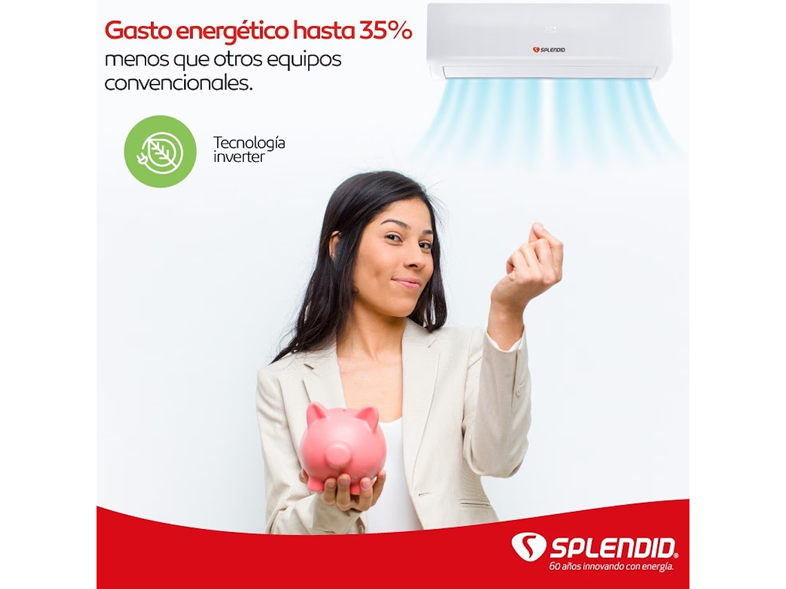 AIRE ACONDICIONADO SPLIT 9000BTU INVERTER SPLENDID