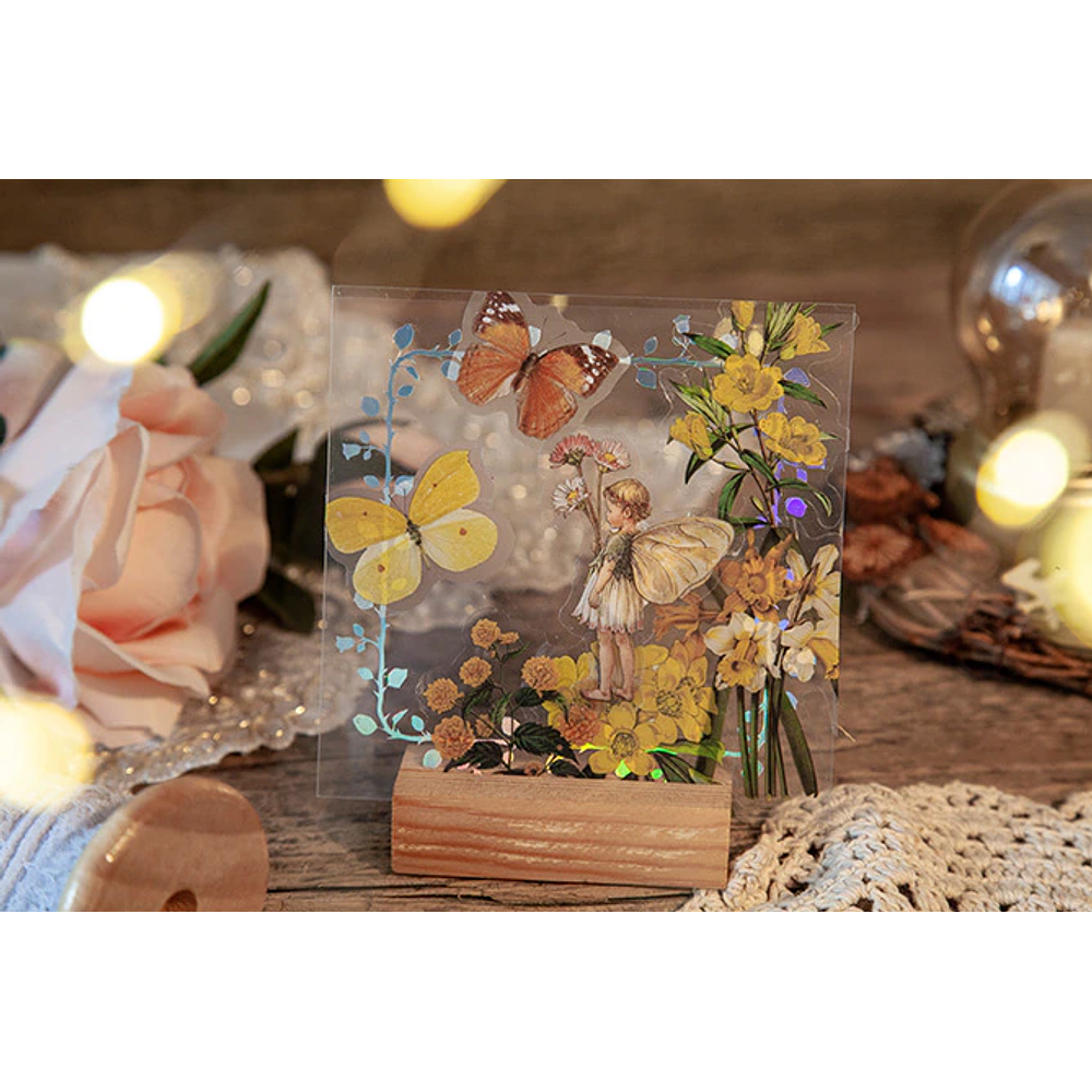 Tarjeta mica transparente tornasol