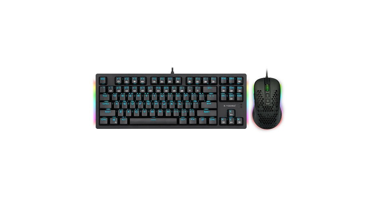 Combo Gamer Teclado + Mouse + Mousepad E-Yooso Z737 Sw Blue