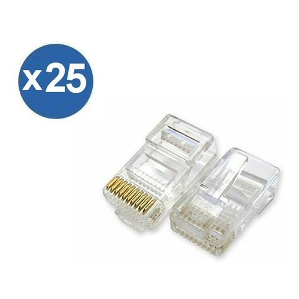 Pack De 25 Conectores Rj50 Para Redes Y Telecomunicaciones