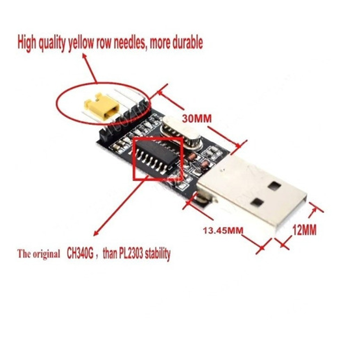 Usb A Ttl Convertidor Uart Módulo Ch340, Voltaje 3,3v Y 5v