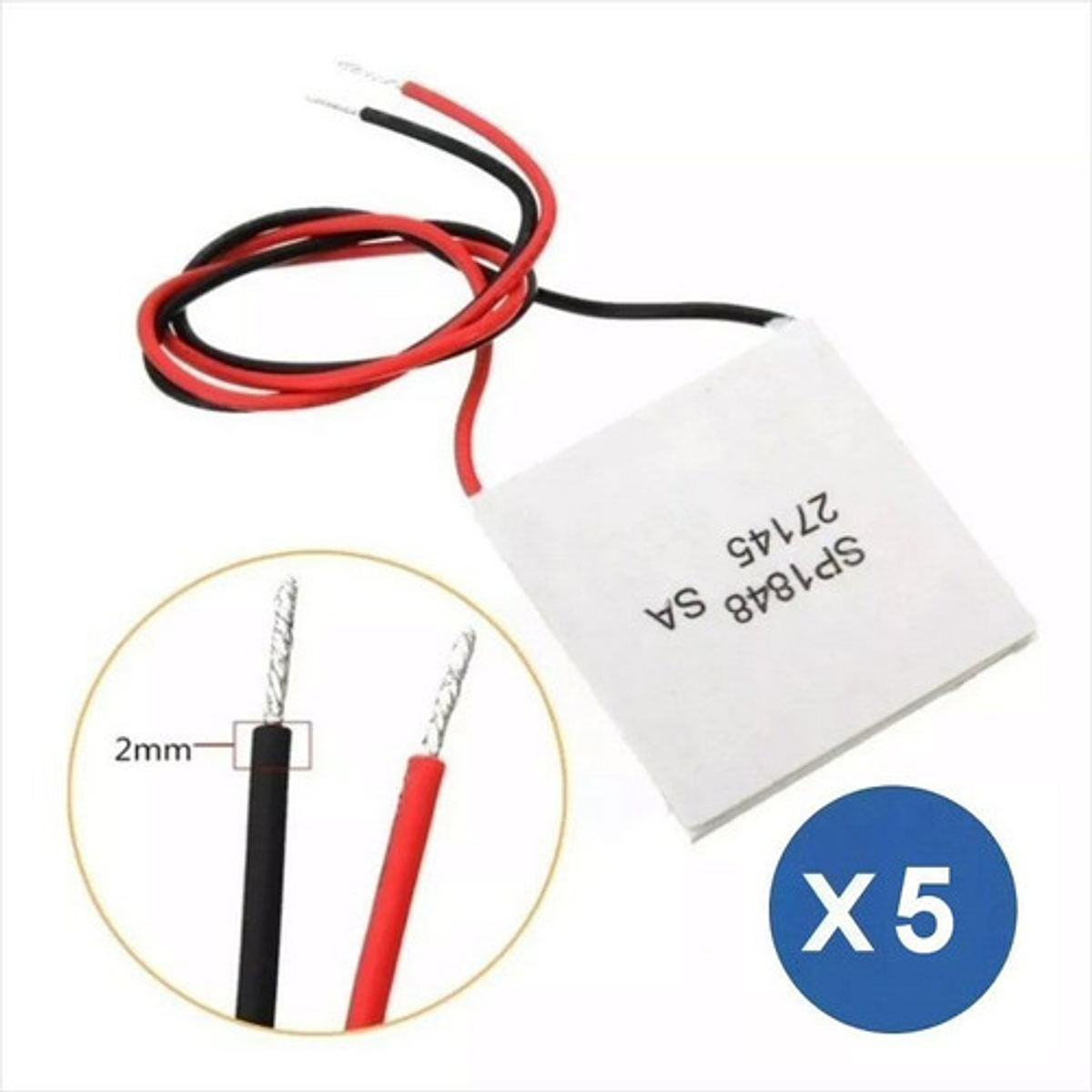 Pack 5 Teg Sp1848 Peltier Gen.termoeléctrico, 4.8v, 660ma