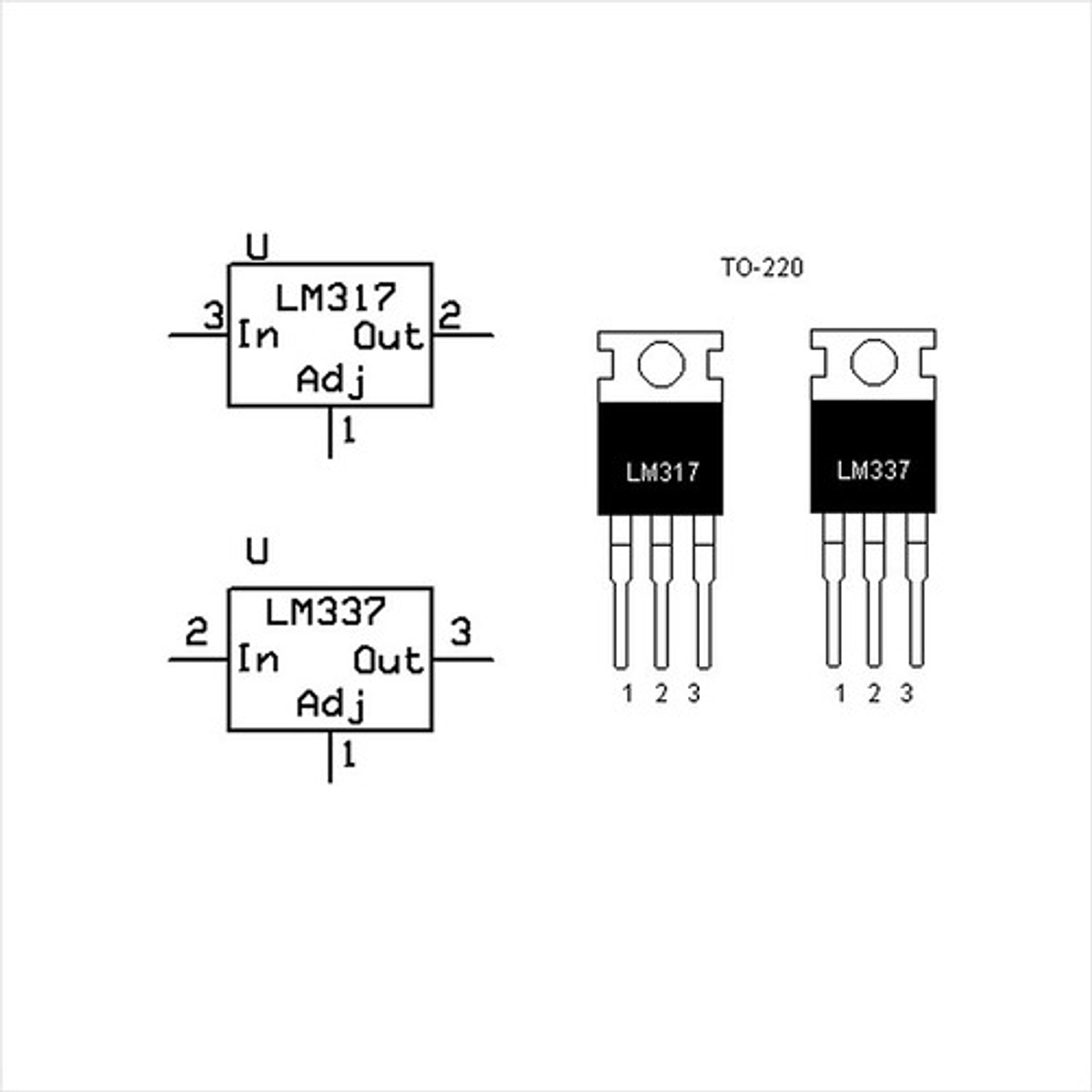 Pack 5 Lm317 Lm317t Regulador lineal Voltaje Positiv...