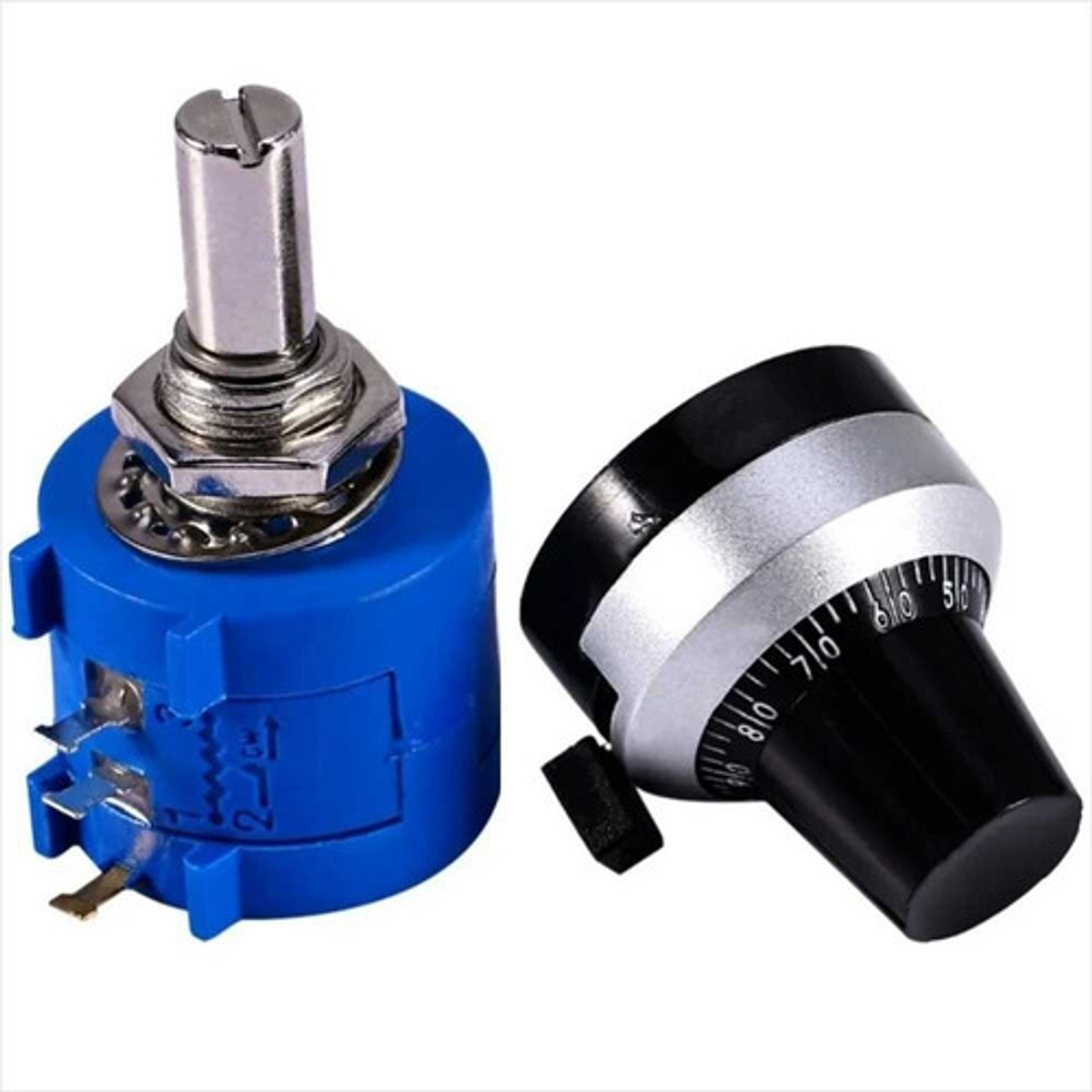 Potenciómetro Multi Giro De Precisión 3590s 10k Con Perilla