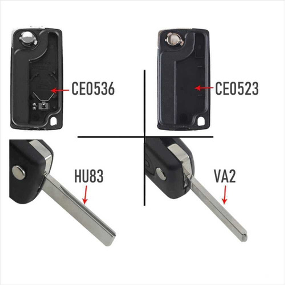 Funda De Llave 3 Botones Citroen C1 C2 C4 C5 C6 Ce0536