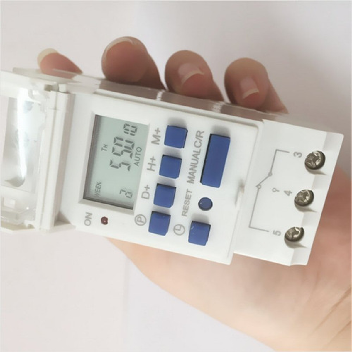 Temporizador Digital Programable Tp8a16, 220v, 16a, Riel Din