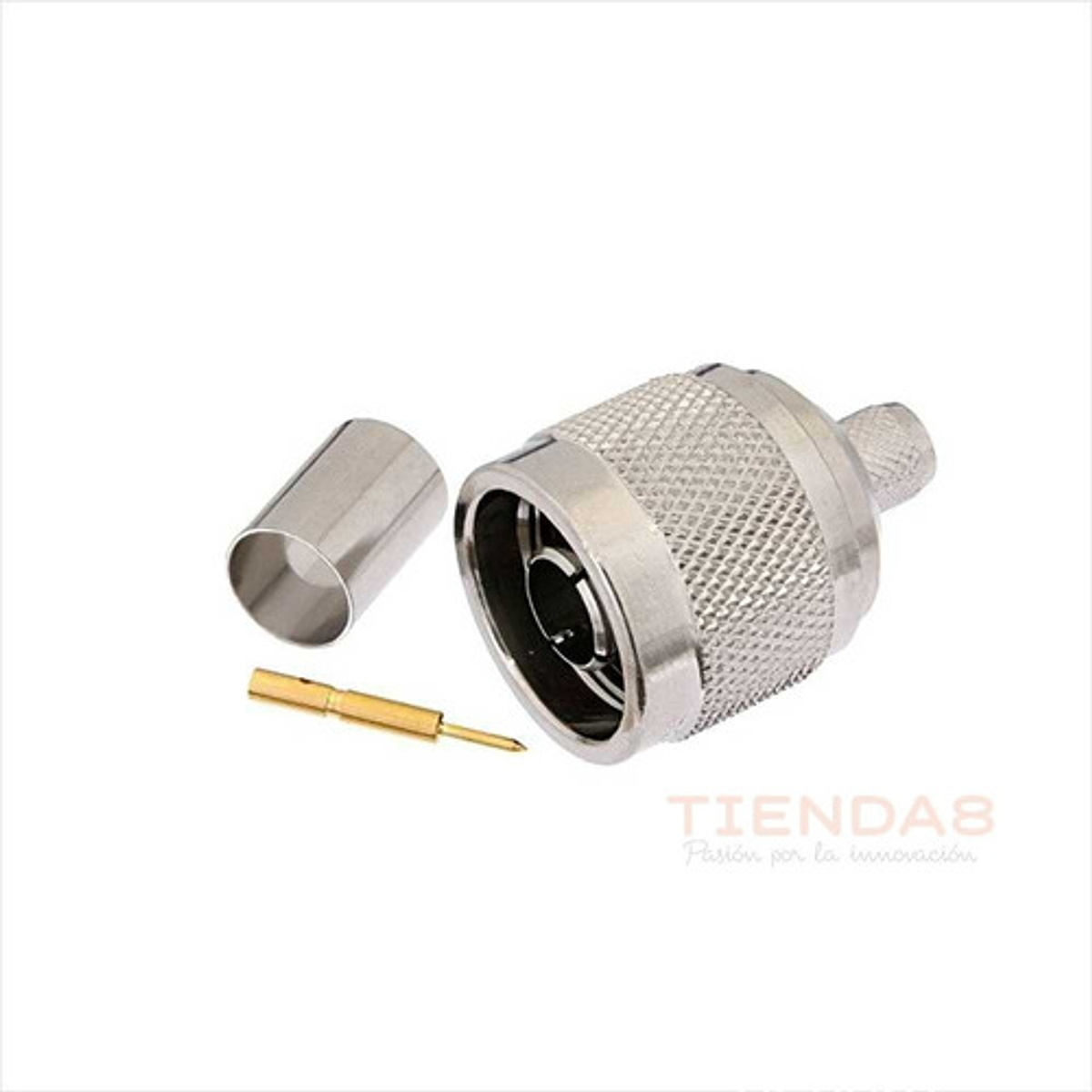 Conector N Macho Crimpeable, 50 Ohm, Para Cable Rg6, Lmr300