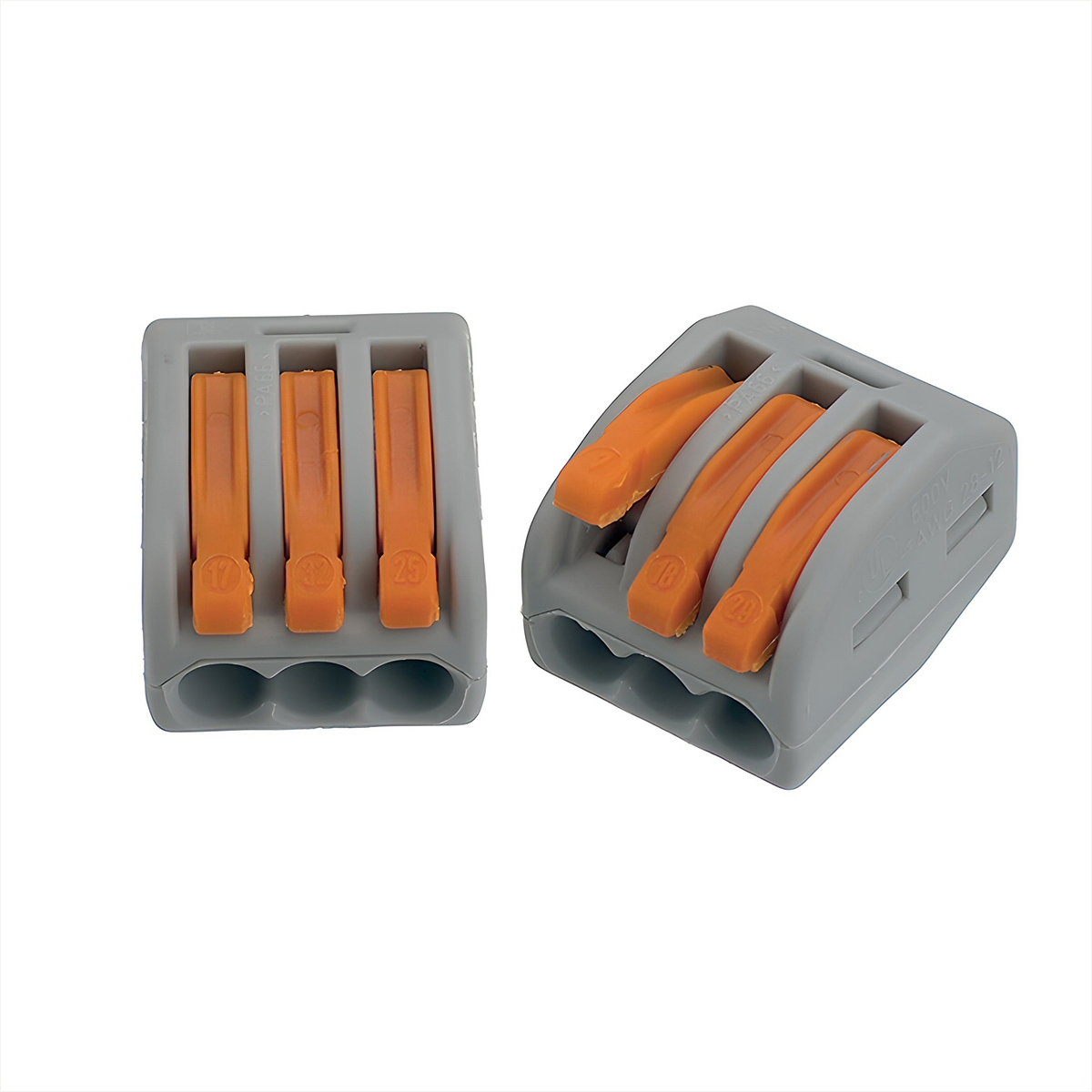 10 Conectores Rápidos Eléctricos Tipo Wago Para Unir 2 y 3 C