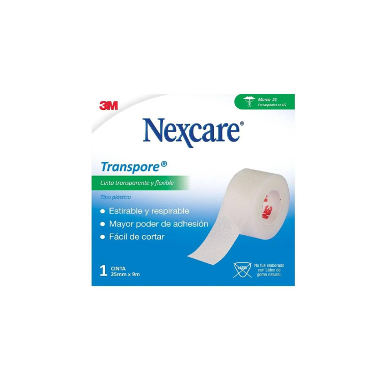 Cinta Transpore 25mm x 9m - NEXCARE - 3M | Vicamat