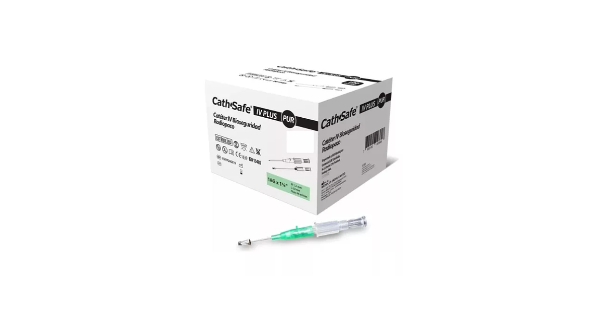 Branula Cateter Intravenoso Radiopaco 18g x 1 1/4 50 Und