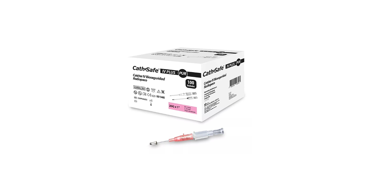 Branula Cateter Intravenoso Radiopaco 20g x 1 1/4 50 Und