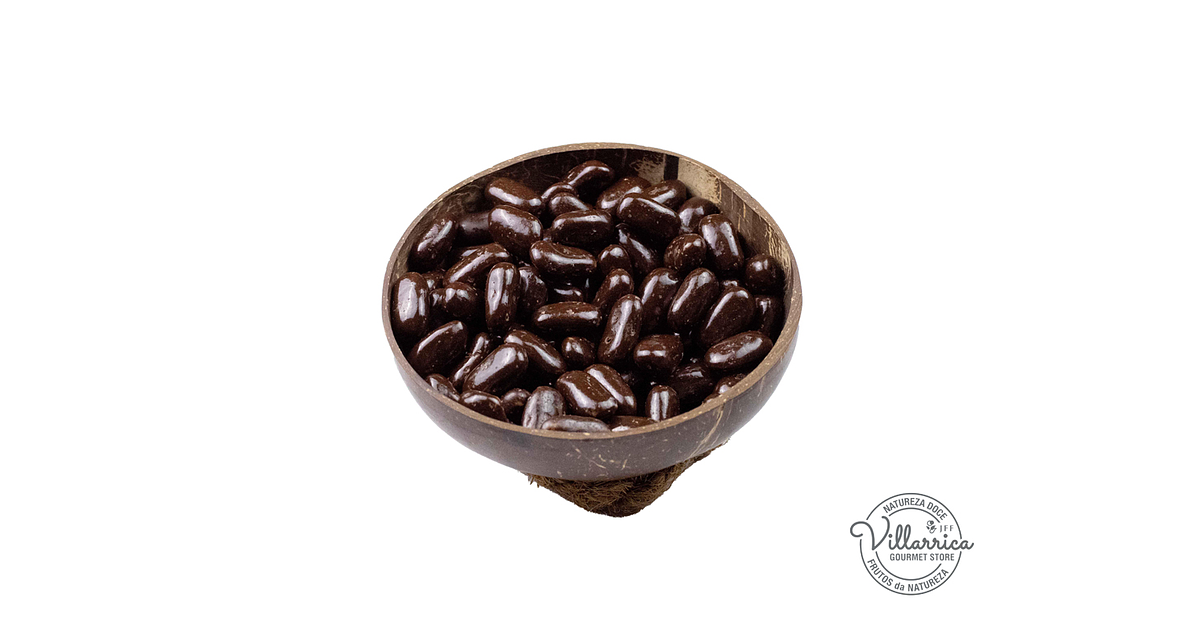 Bombom de Morango Chocolate Belga Negro 100g