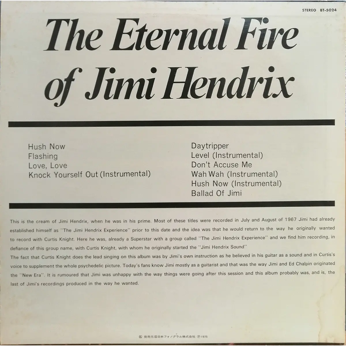 Jimi Hendrix - The Eternal Fire Of Jimi Hendrix