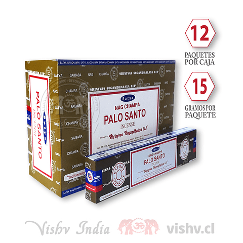 Incienso Satya Nag Champa Palo Santo ($4.990 x Mayor)