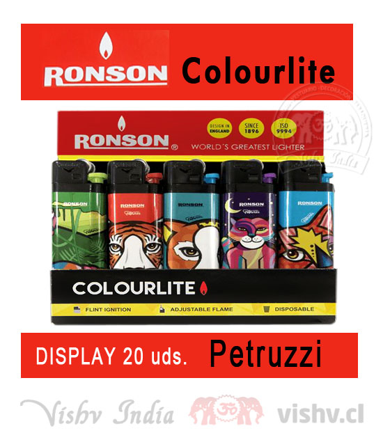 Encendedor Ronson Colourlite 20 uds. 2022 - Display