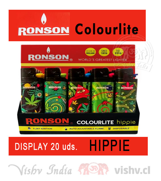 Encendedor Ronson Colourlite 20 uds. 2022 - Display