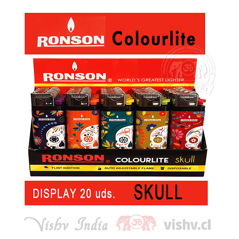 Encendedor Ronson Colourlite 20 uds. 2022 - Display