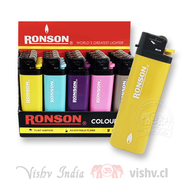 Encendedor Ronson Colourlite Pastel - Display ($3.490 x Mayo
