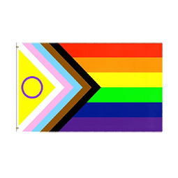 BANDERA LGBT ARCOIRIS PROGRESO (90x150cm)