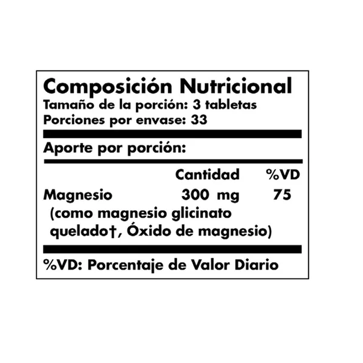 Magnesio Quelado Chelated 100 Tabletas Solgar