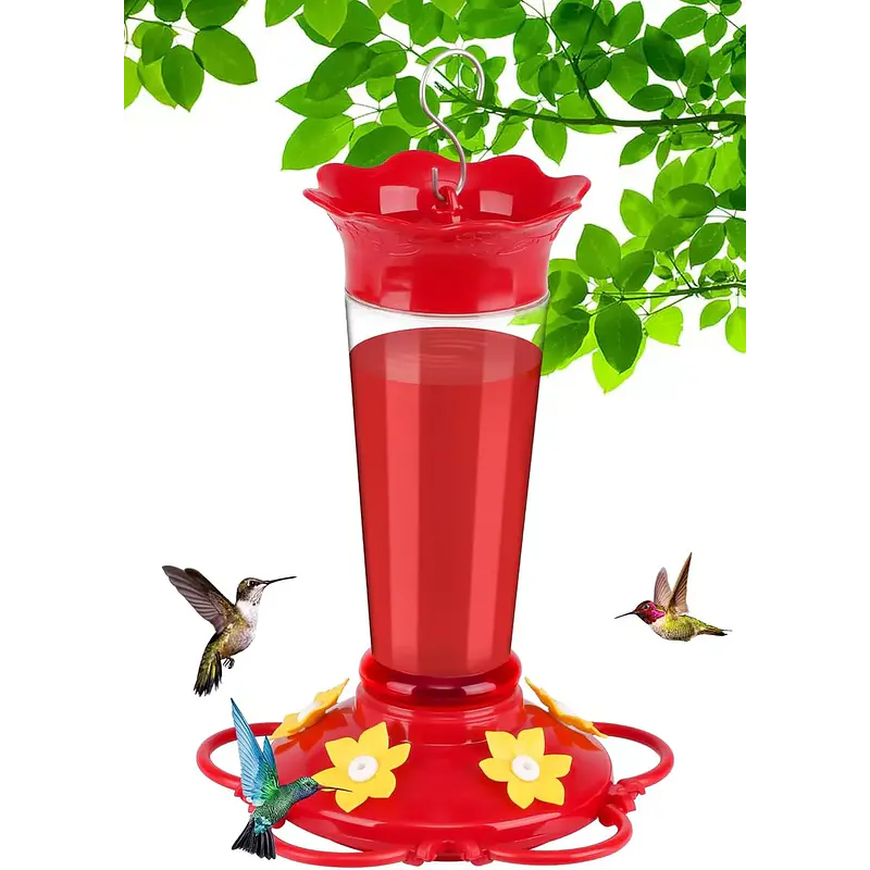 Bebedero Aves Colibríes Plástico de Jardín Colgante x10oz