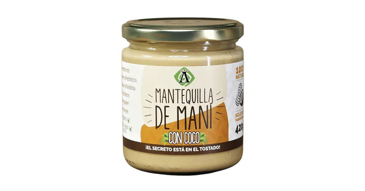 Mantequilla de maní con Coco 420g - Ambrosia