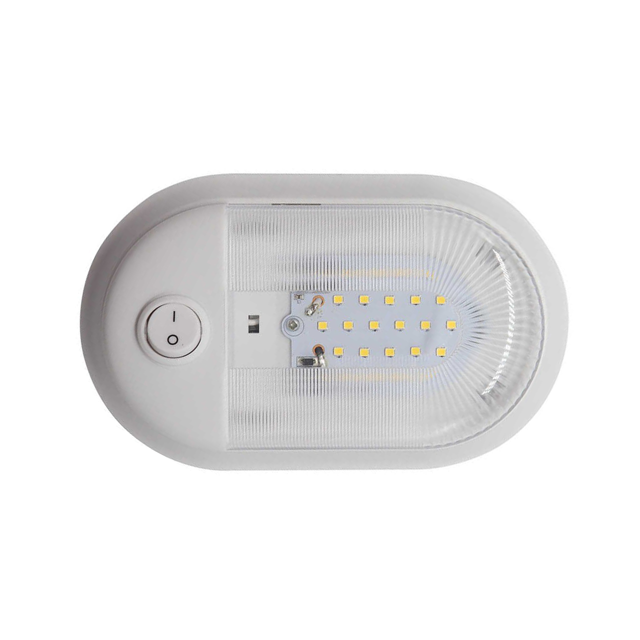 Foco LED 12V con interruptor blanco
