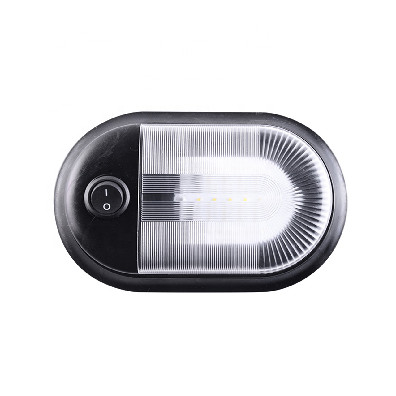 Foco LED 12V con interruptor negro