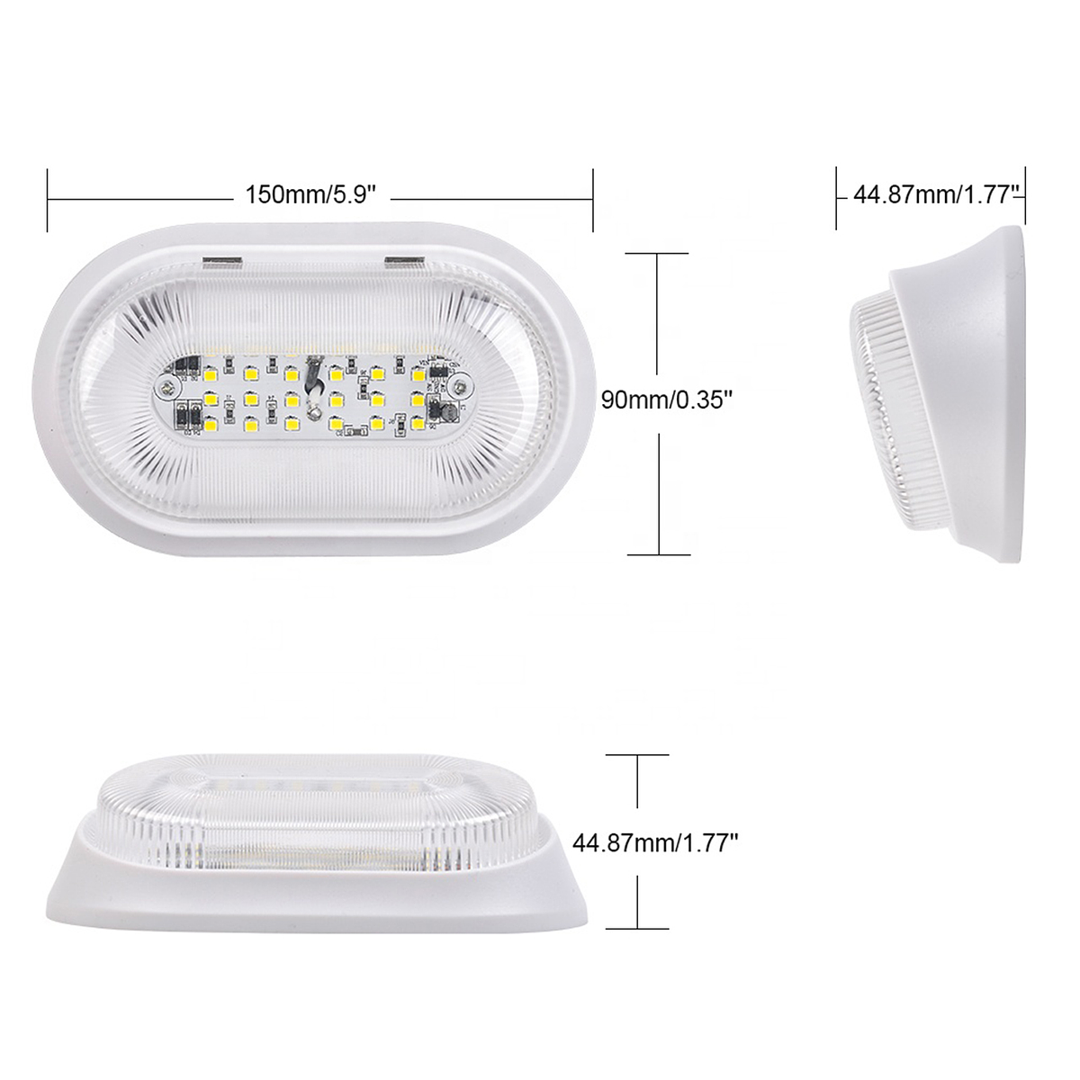 Foco LED 12V para exterior blanco
