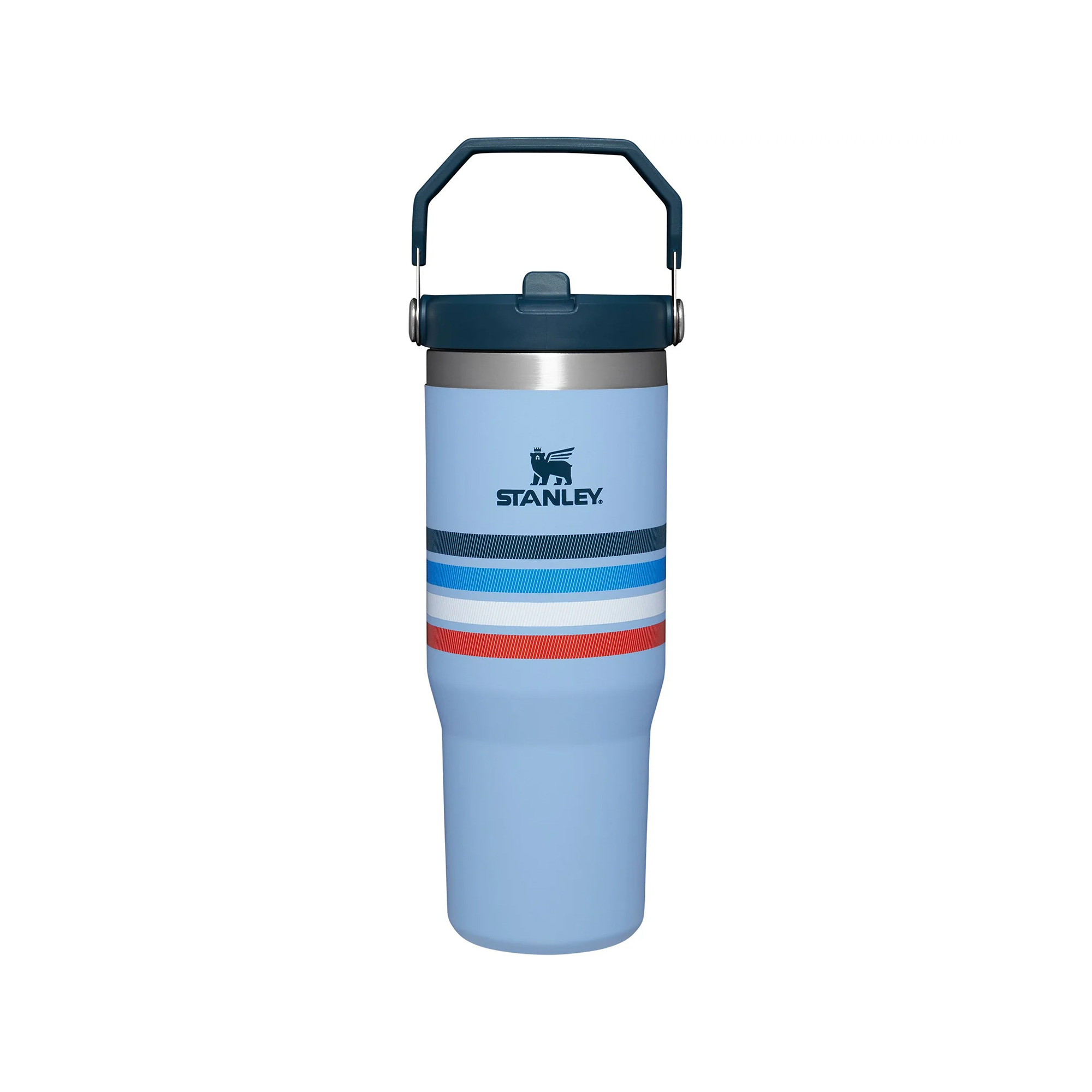BOTELLA TÉRMICA STANLEY FLIP STRAW VARSITY CORNFLOWER STRIPE